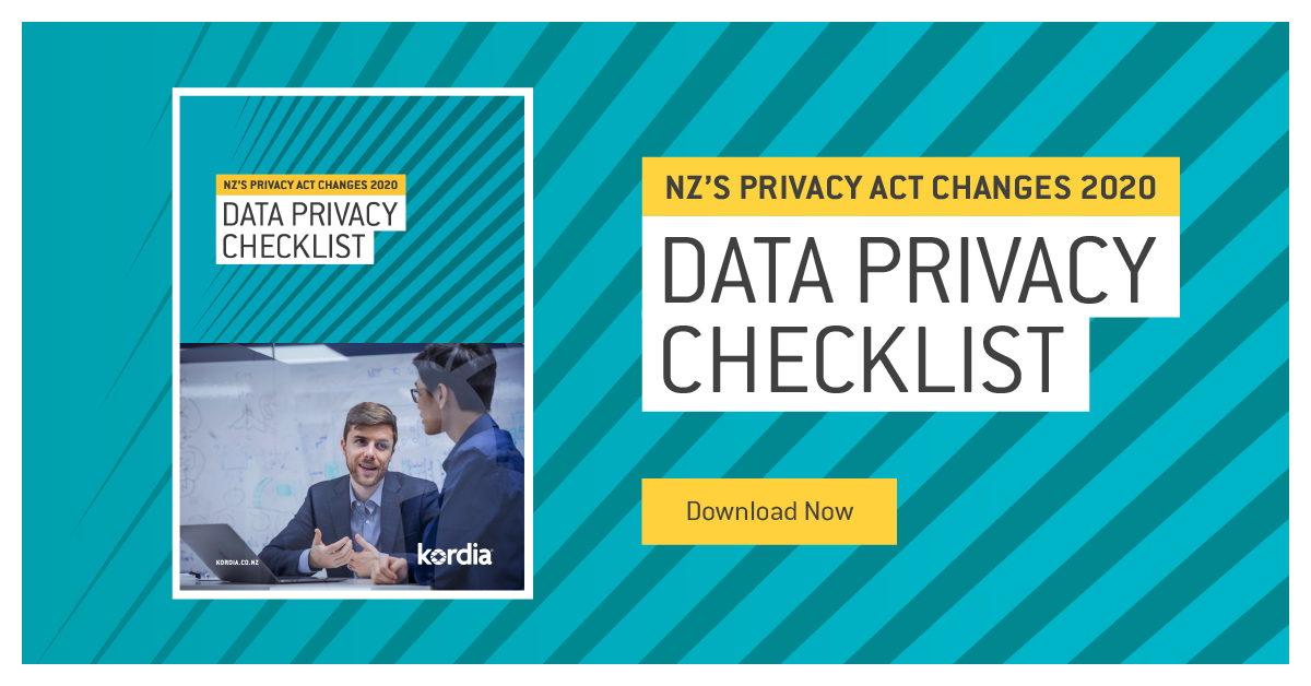 Kordia | Data Privacy Checklist Kordia | Data Privacy Checklist